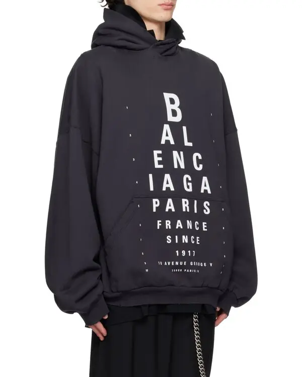 Balenciaga Optical Logo Printed Hoodie
