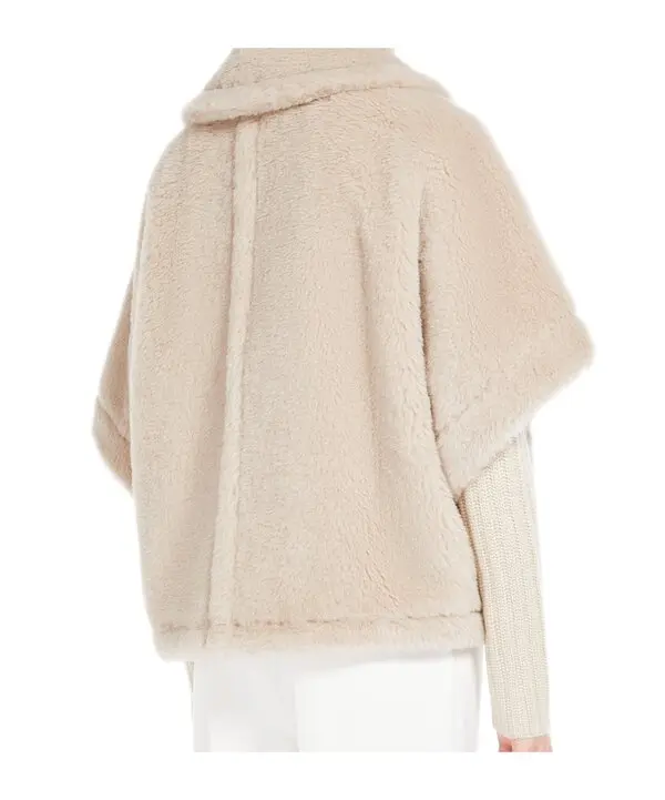 Max Mara Alpaca And Wool Teddy Cape
