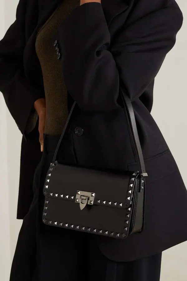 Valentino Garavani Rockstud23 Foldover Top Shoulder Bag