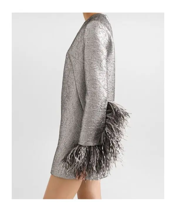 Dolce & Gabbana Feather-trimmed Mini Dress