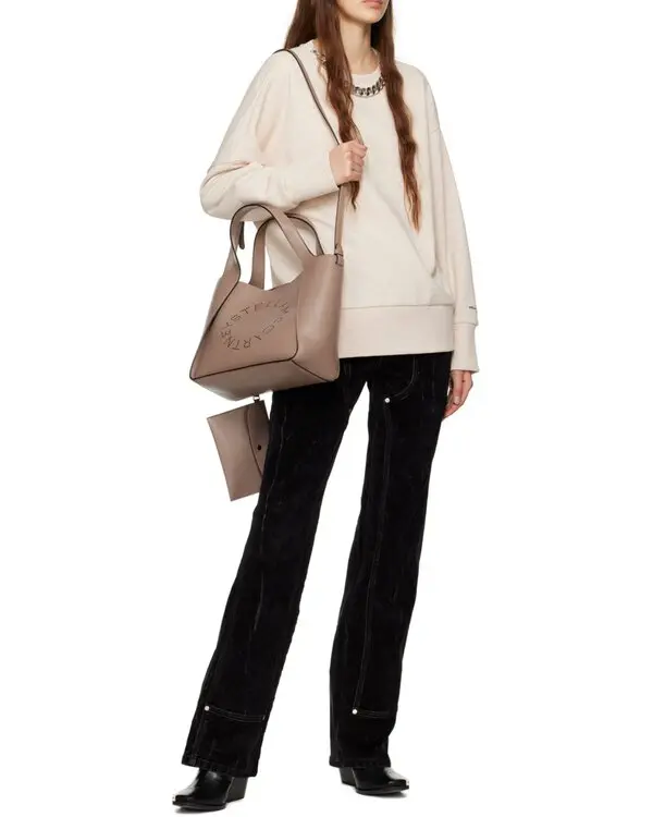 Stella McCartney Falabella Chain Detail Crewneck Sweater - Nude