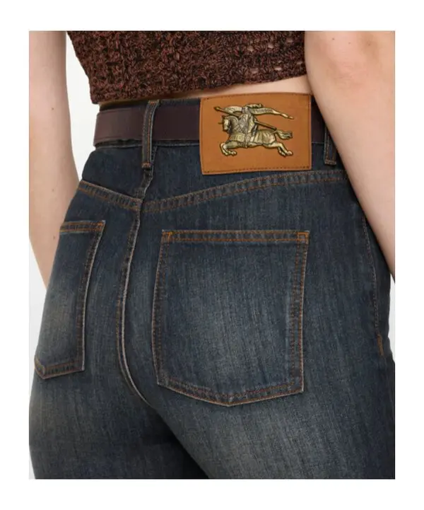Burberry Logo Patch Flared Jeans