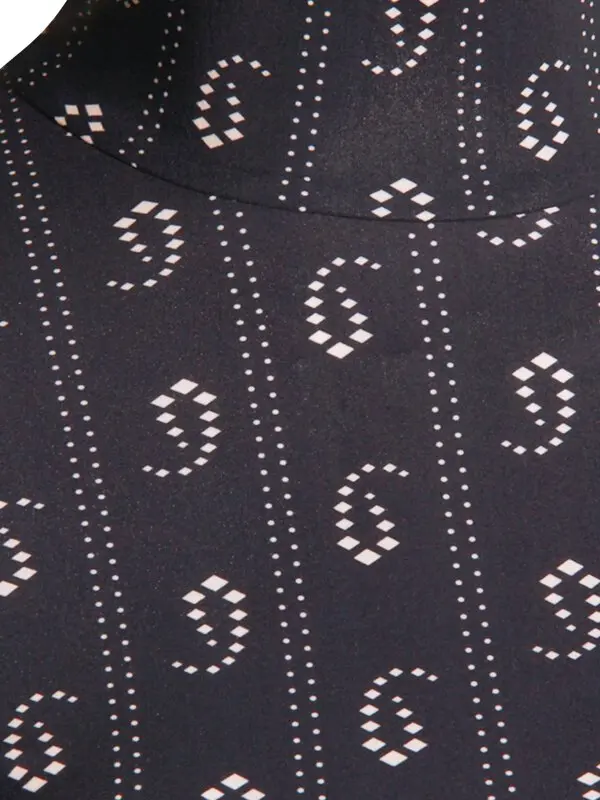 Tory Burch Paisley Print Turtleneck Top