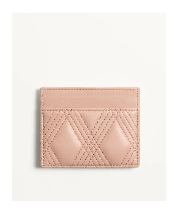 Valentino Garavani Quilted Vlogo Signature Card Holder - Nude