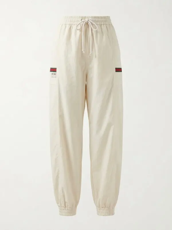 Gucci Web Stripe Track Pants - White