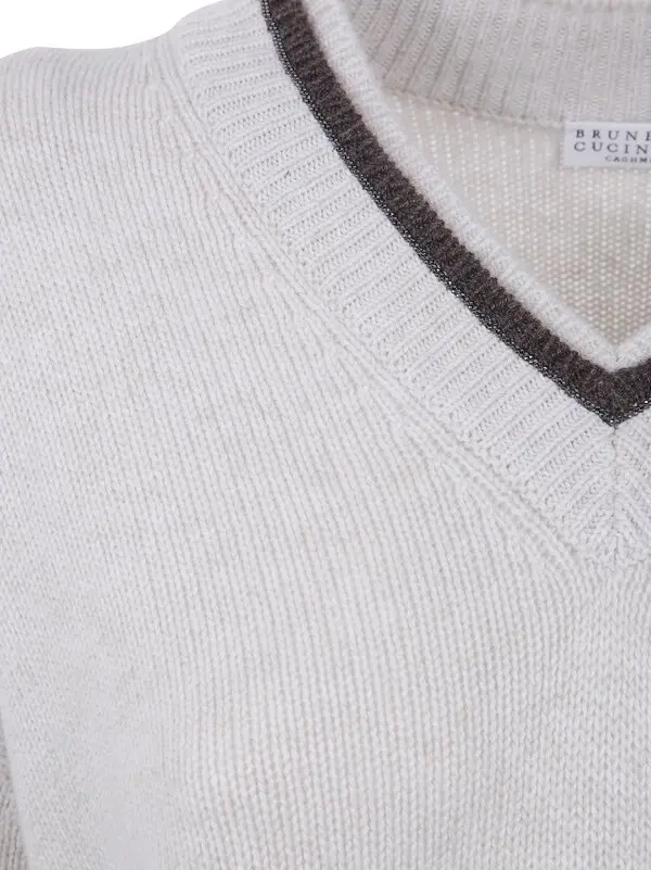 Brunello Cucinelli V-neck Long-sleeved Jumper