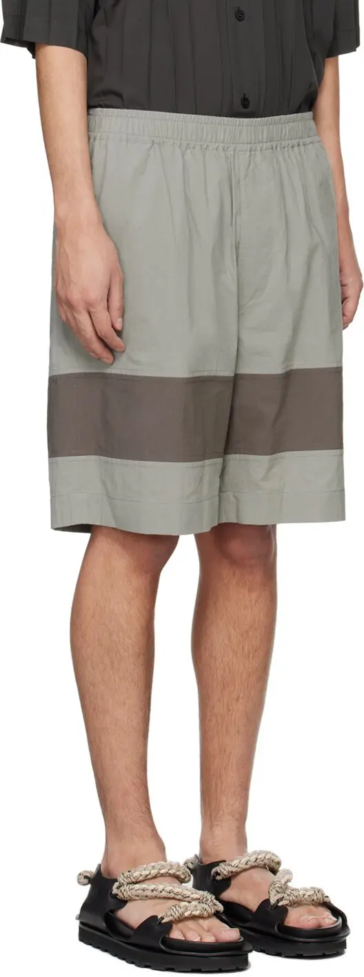 CRAIG GREEN Panelled Elasticated Waistband Shorts - Gray