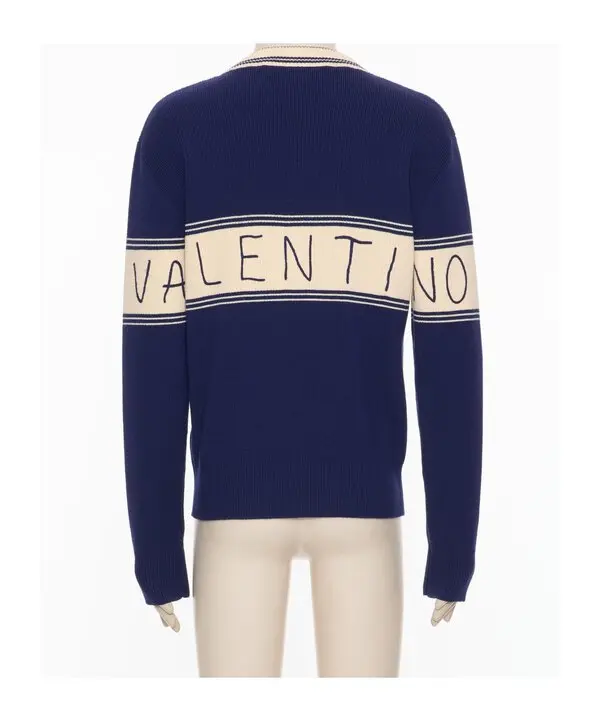 Valentino Garavani V-neck Jumper With Chez Jacquard Pattern