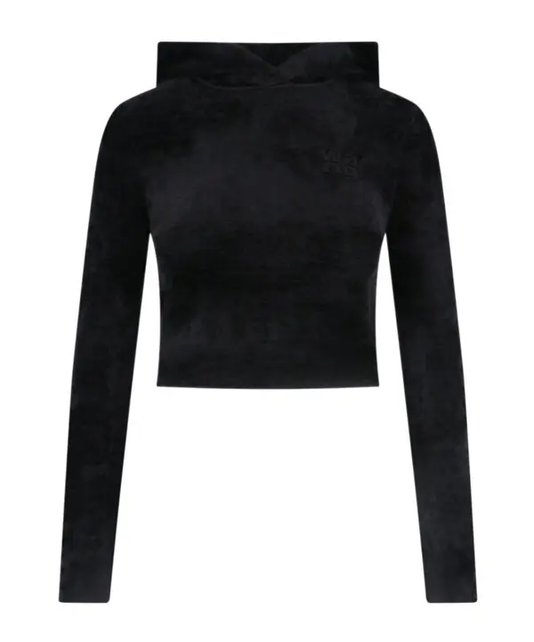 Alexander Wang Cropped Hoodie - Black