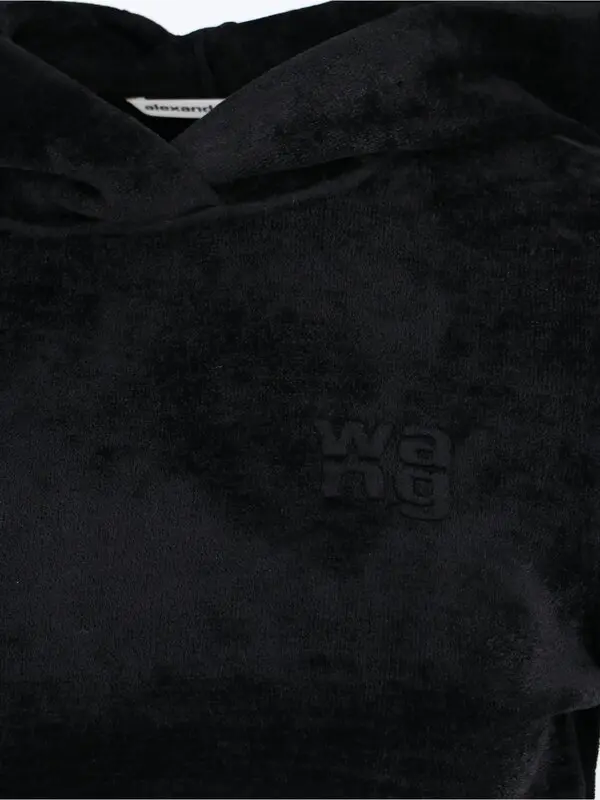 Alexander Wang Cropped Hoodie - Black