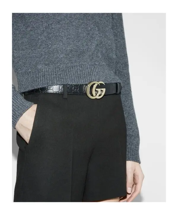 Gucci Gg Milano Belt With Double G Buckle