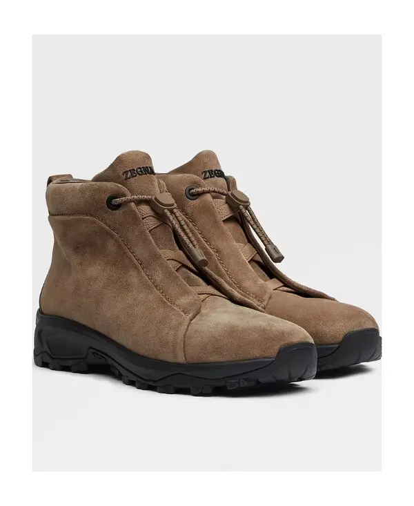 Zegna Triple Stitch Vetta Suede Sneakers