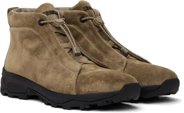 Zegna Triple Stitch Vetta Suede Sneakers