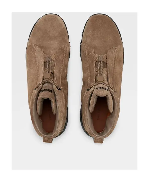 Zegna Triple Stitch Vetta Suede Sneakers