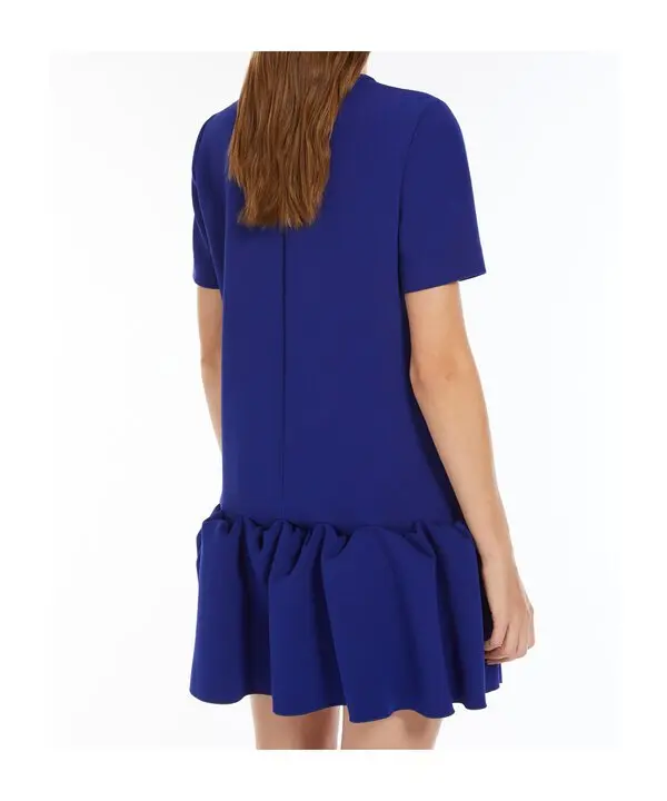 Max Mara Sable T-shirt Dress With Ruffled Hem And Sequined Brooches
