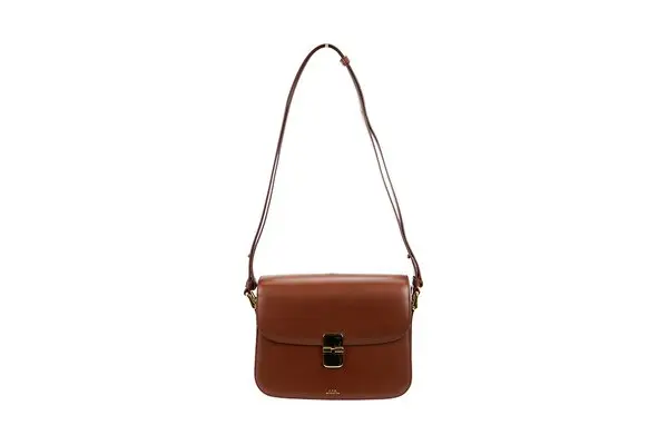 A.p.c. Grace Foldover Shoulder Bag - Brown