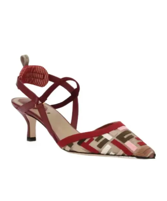 Fendi Colibrì Lite Pointed-toe Pumps With Ff Embroidery - Multicolor