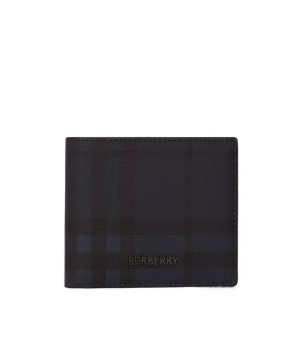 Burberry City Check Bifold Wallet - Navy