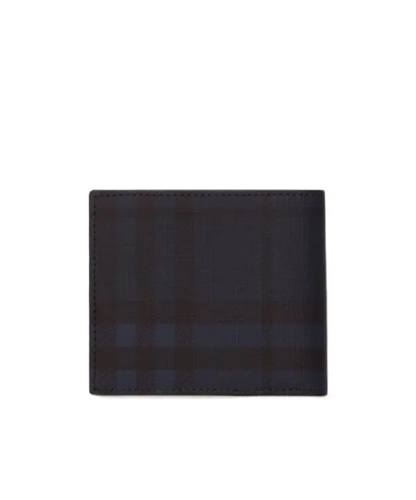 Burberry City Check Bifold Wallet - Navy