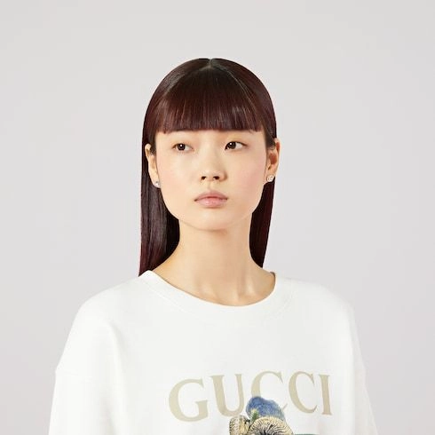 Gucci Gg Marmont Stud Earrings With Mother-of-pearl