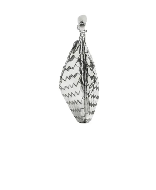 Bottega Veneta Woven Detail Small Handbag - Silver