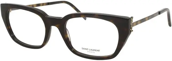 Saint Laurent Logo Eyeglasses - Black