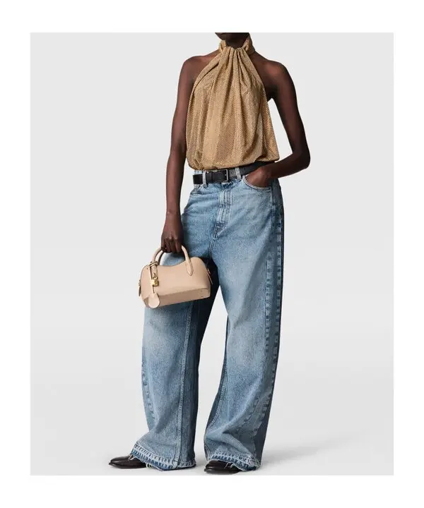 Stella McCartney Two-tone Wash Slouchy Straight Leg Jeans - Blue