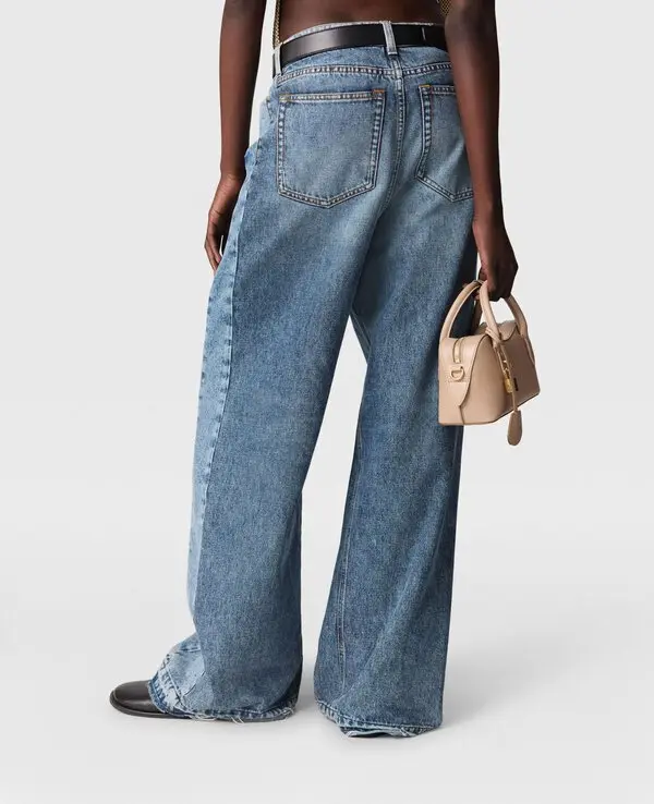 Stella McCartney Two-tone Wash Slouchy Straight Leg Jeans - Blue