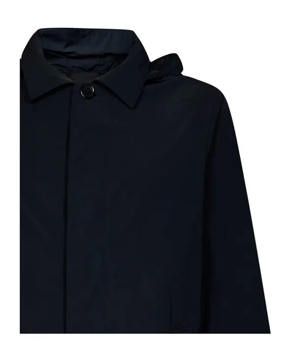 Aspesi Hooded Buttoned Coat