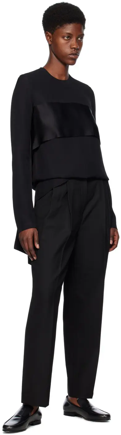 TOTEME Long-sleeved Top With Satin Panels