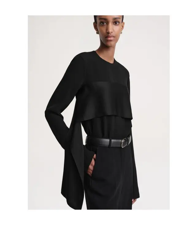 TOTEME Long-sleeved Top With Satin Panels