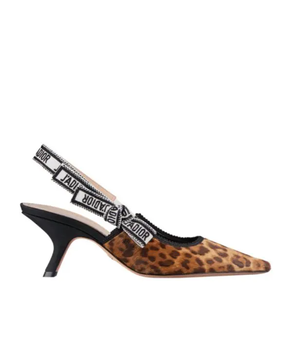 Dior J'adior Slingback Pumps With Embroidered Ribbon - Brown