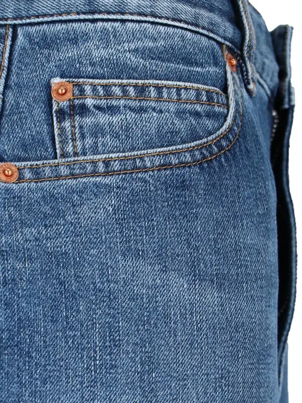 Valentino Garavani Logo Patch Straight Leg Jeans