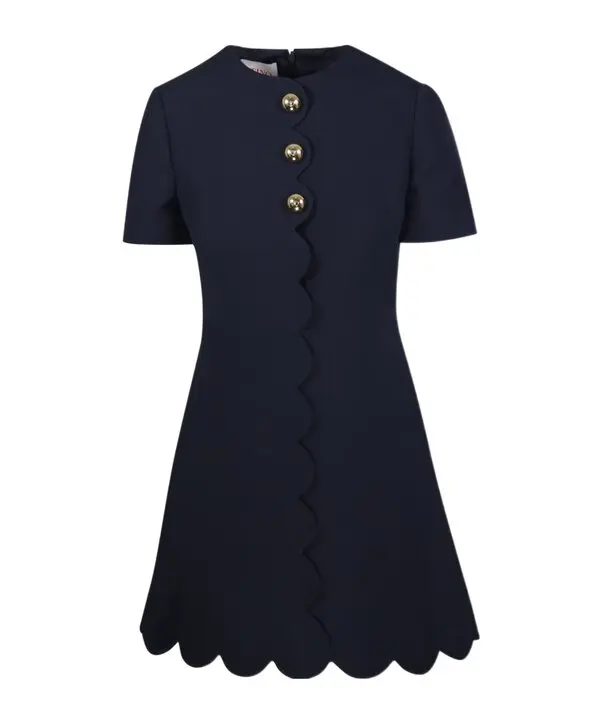 Valentino Garavani Button Detailed Mini Dress