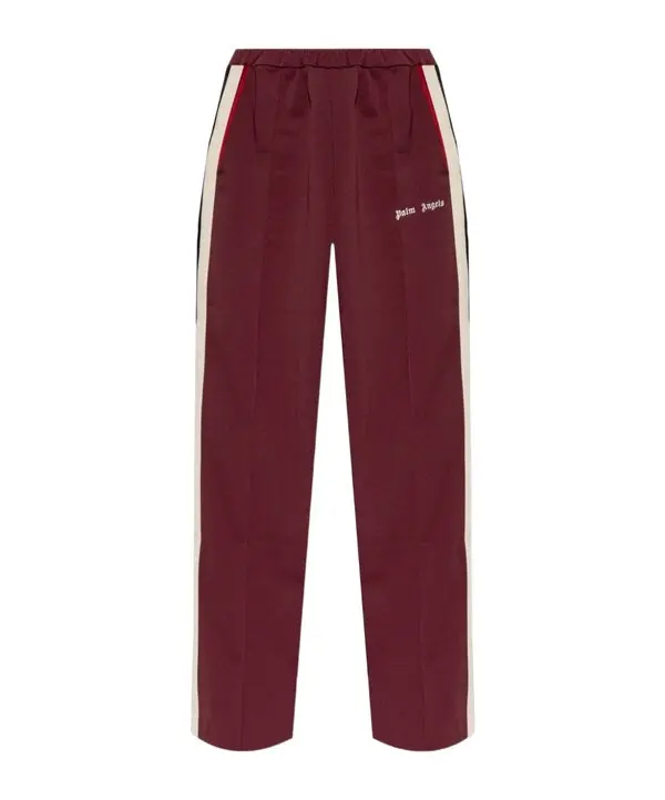 Palm Angels Embroidered Logo Side Stripe Track Pants - Red