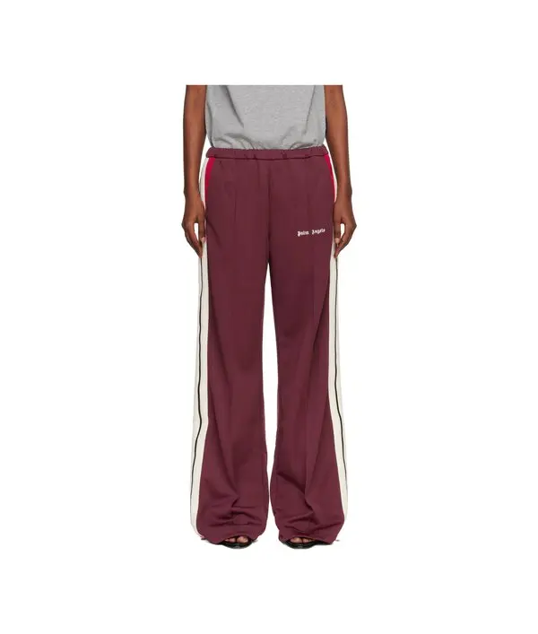 Palm Angels Embroidered Logo Side Stripe Track Pants - Red