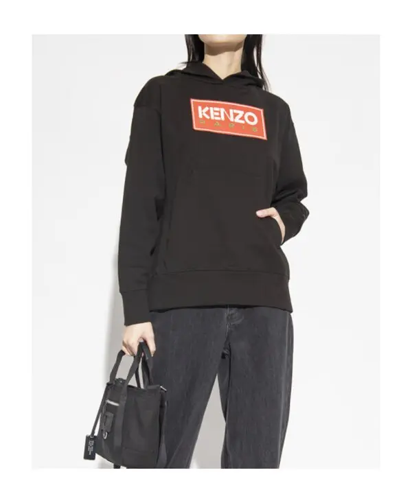 Kenzo Logo Embroidered Oversized Hoodie