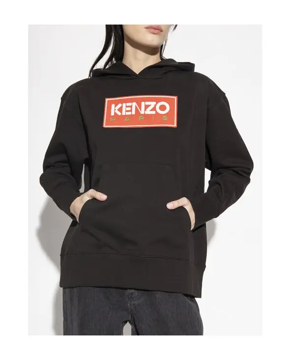 Kenzo Logo Embroidered Oversized Hoodie