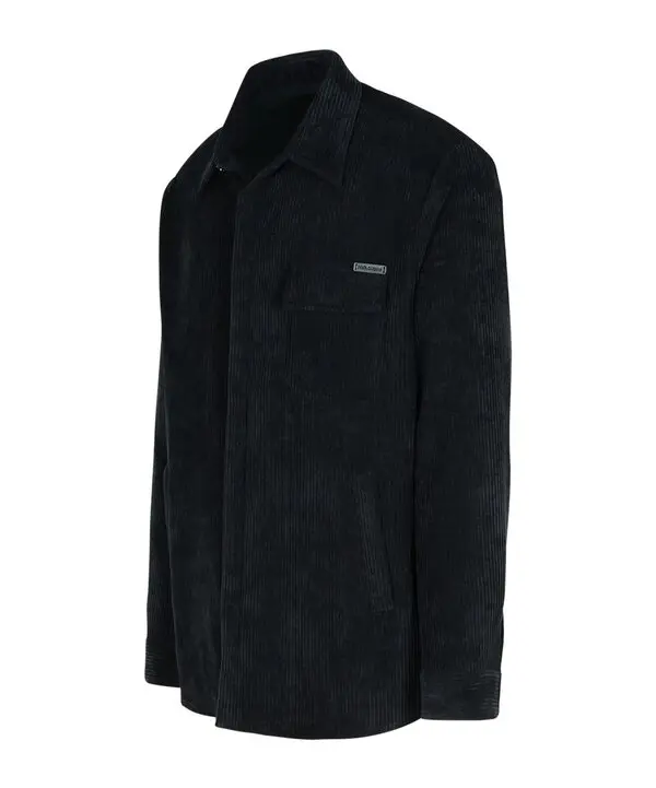 Dolce & Gabbana Dolce Gabbana Logo Plaque Velvet Shirt