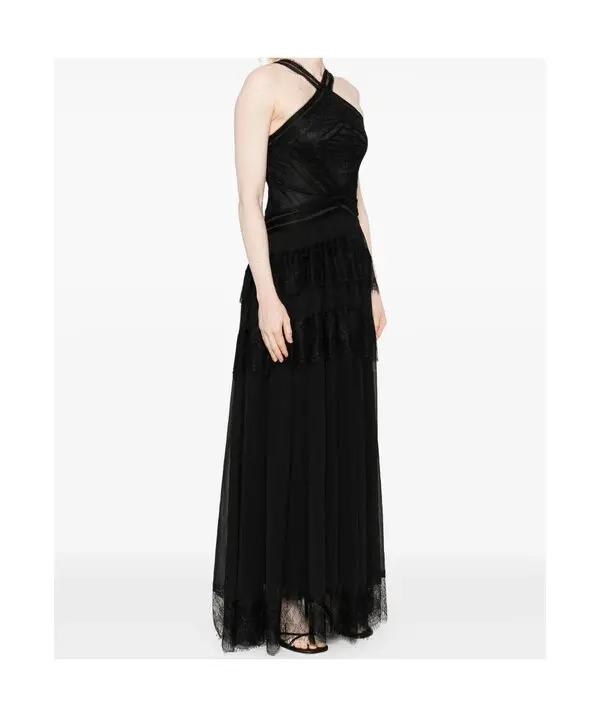 ERMANNO FIRENZE Lace Criss-cross Maxi Dress