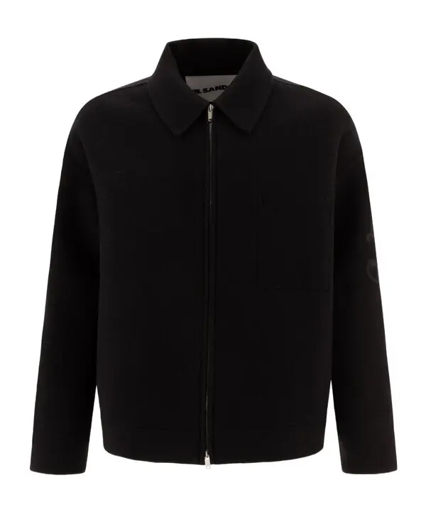 JIL SANDER Relaxed Fit Zip-up Jacket - Black