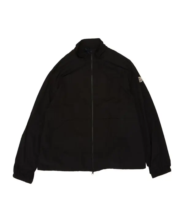 Moncler Rastaban Logo Patch Zip-up Jacket - Black