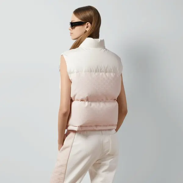 Gucci Monogrammed Padded Vest - Nude