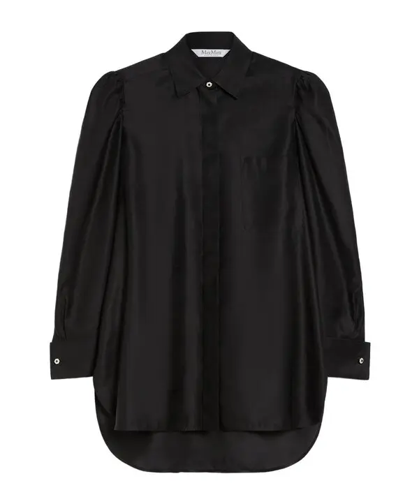 Max Mara Faraday Puff-sleeved Shirt - Black