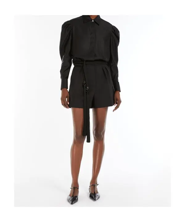 Max Mara Faraday Puff-sleeved Shirt - Black