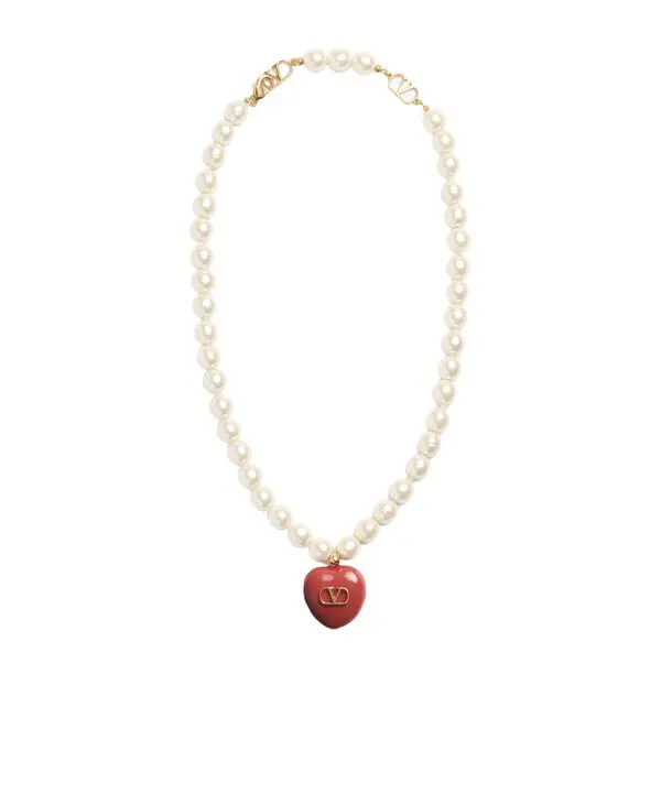 Valentino Garavani Coeur Royal Vlogo Signature Necklace - Multi-color