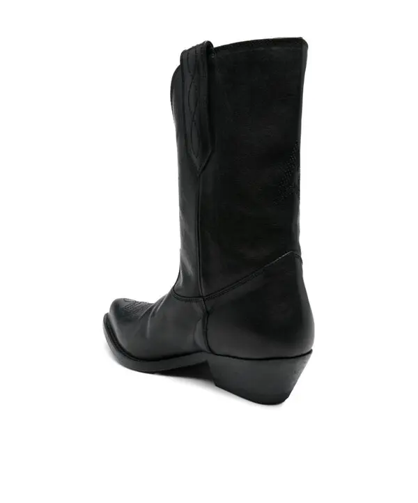 GOLDEN GOOSE Wish Star Ankle Boots - Black