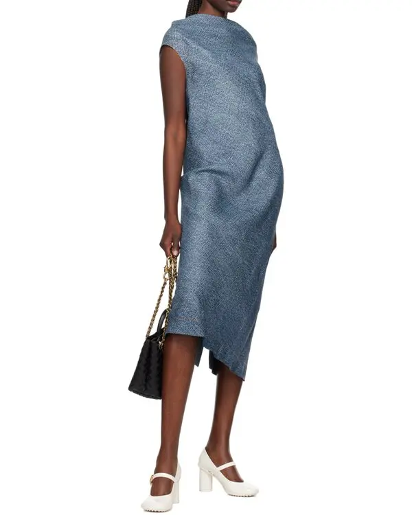 Bottega Veneta Sleeveless Printed Denim Dress