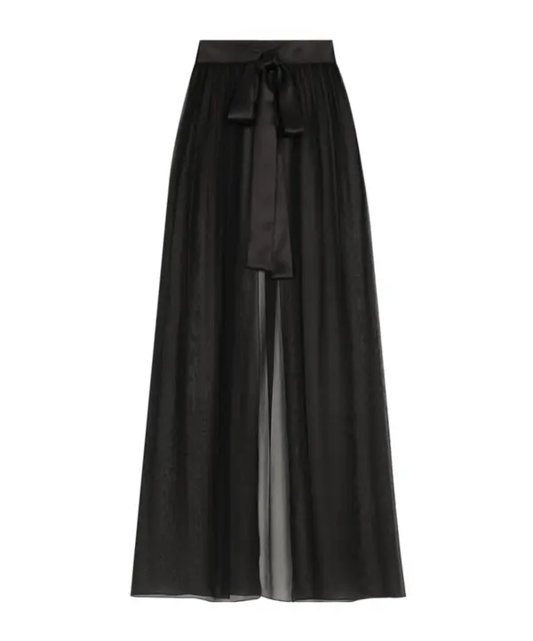 Dolce & Gabbana Belted Chiffon Midi Skirt