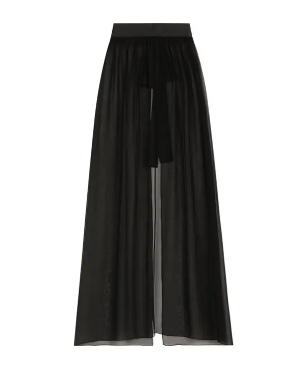 Dolce & Gabbana Belted Chiffon Midi Skirt